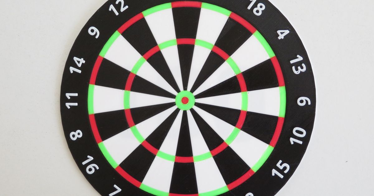 Dartboard with 180 back by Janda | Download free STL model | Printables.com