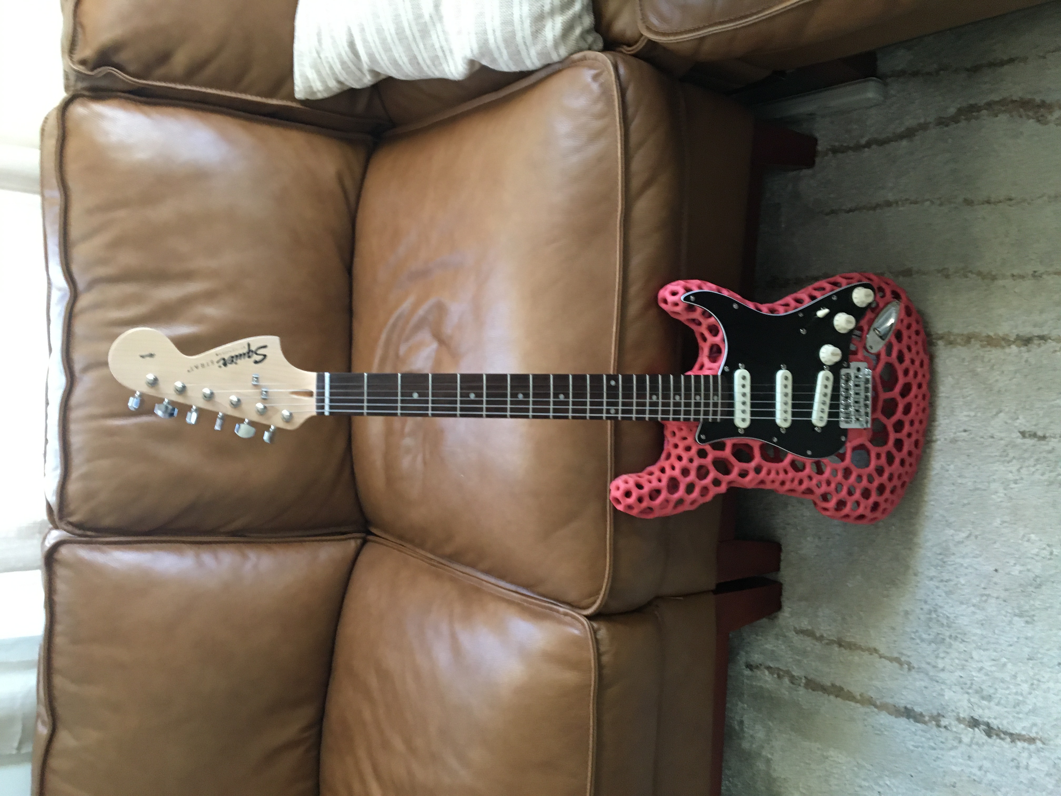 Voronoi Stratocaster 3D Printed Electric Guitar Body by Mr. Wayne ...