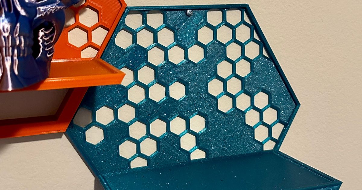 Hex Wall Shelf by David_Dess3D | Download free STL model | Printables.com