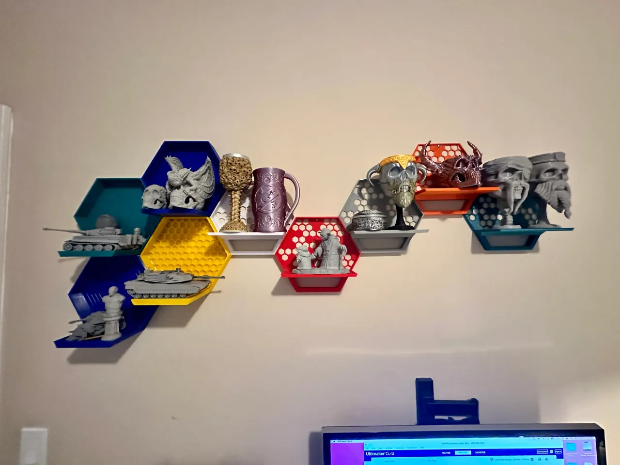 Hex Wall Shelf by David_Dess3D | Download free STL model | Printables.com