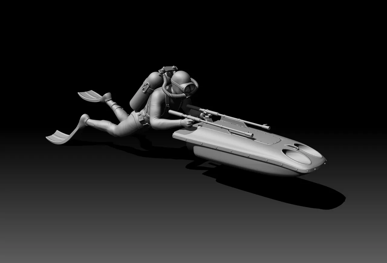 Underwater Battle by ConcreteHead | Download free STL model ...