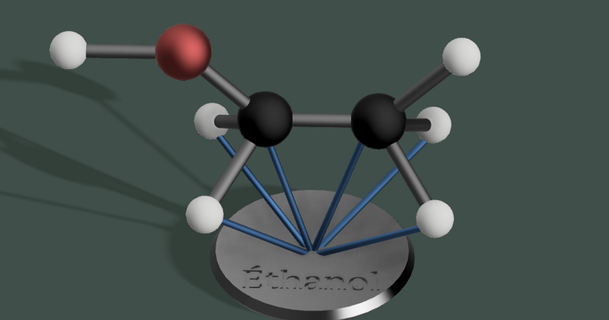 Ethanol Molecule by Hydro | Download free STL model | Printables.com
