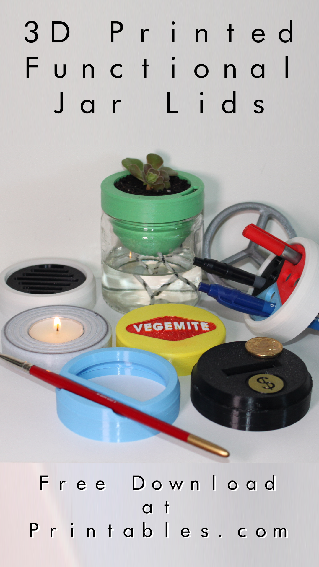 Functional Jar Lids by SteveW91 | Download free STL model | Printables.com