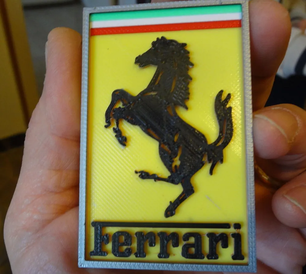 6 colors Ferrari logo by Immaginaecrea | Download free STL model ...