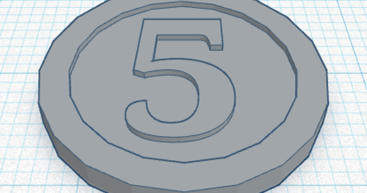 5 Coin by 3D Dream | Download free STL model | Printables.com