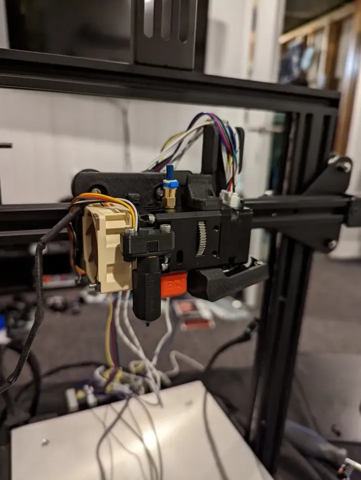 Biqu H2 Mount for Ender 3 V2, with extruder grip, bltouch, and 40mm fan adapter by bonzai000 ...