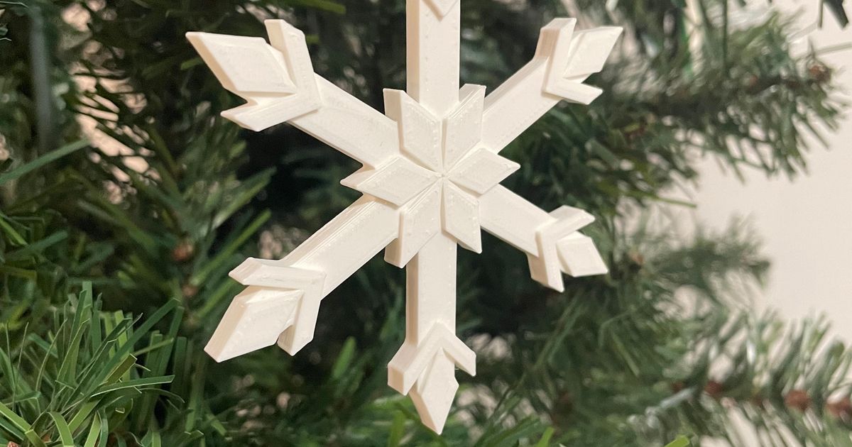 Simple Snowflake Christmas Ornament by thisheresduggy | Download free ...
