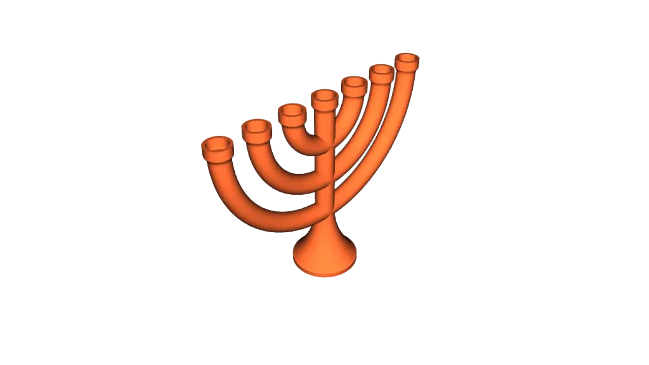 Menorah by Randall Knutson | Download free STL model | Printables.com