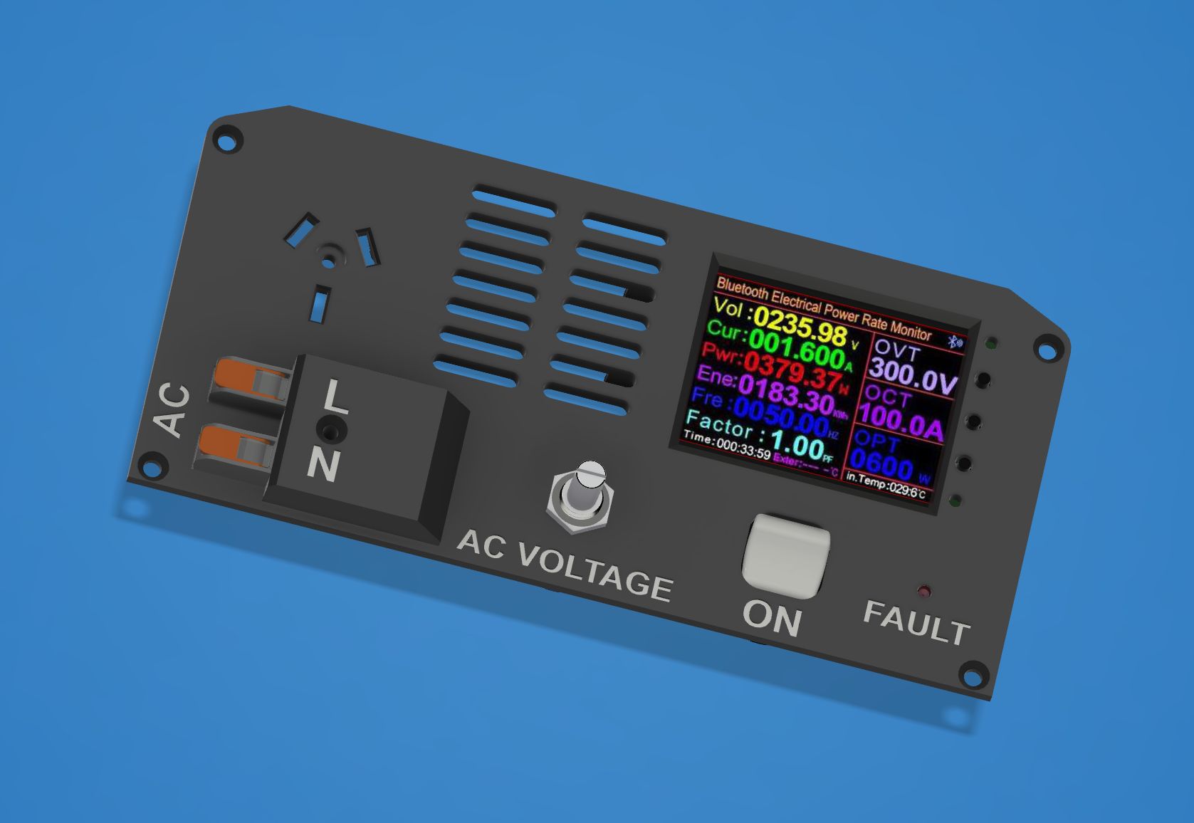 DC to AC 1KW Inverter Front Panel by Wiseone | Download free STL model | Printables.com