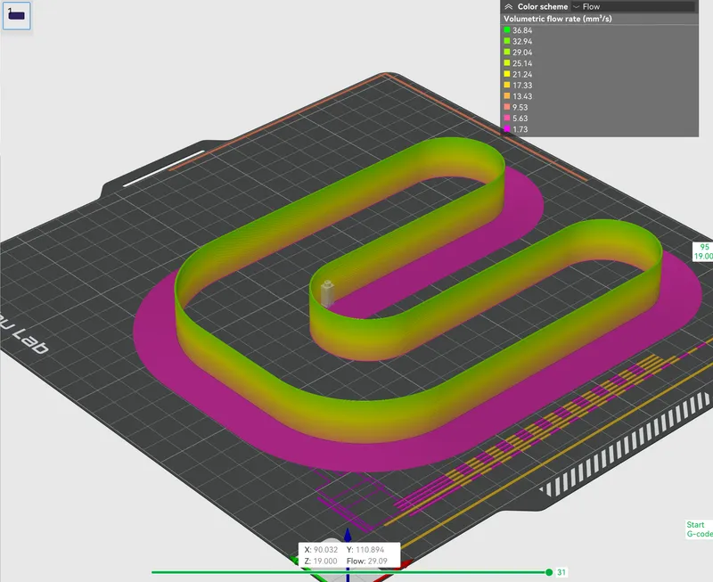 Bambu slicer max flow test tower Remixed by tsubus MakerWorld: Download ...
