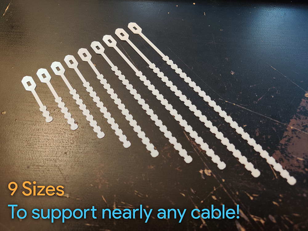 Reusable Zip Ties - 9 Sizes por Chrisddr77 | Descargar modelo STL ...