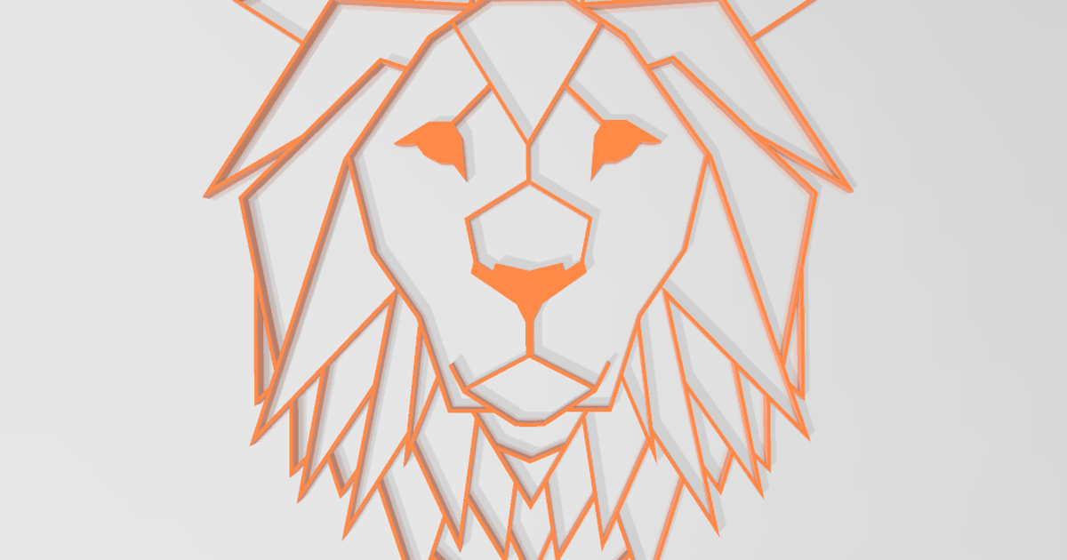 Lion Face Wall Decor by Sitsero | Download free STL model | Printables.com