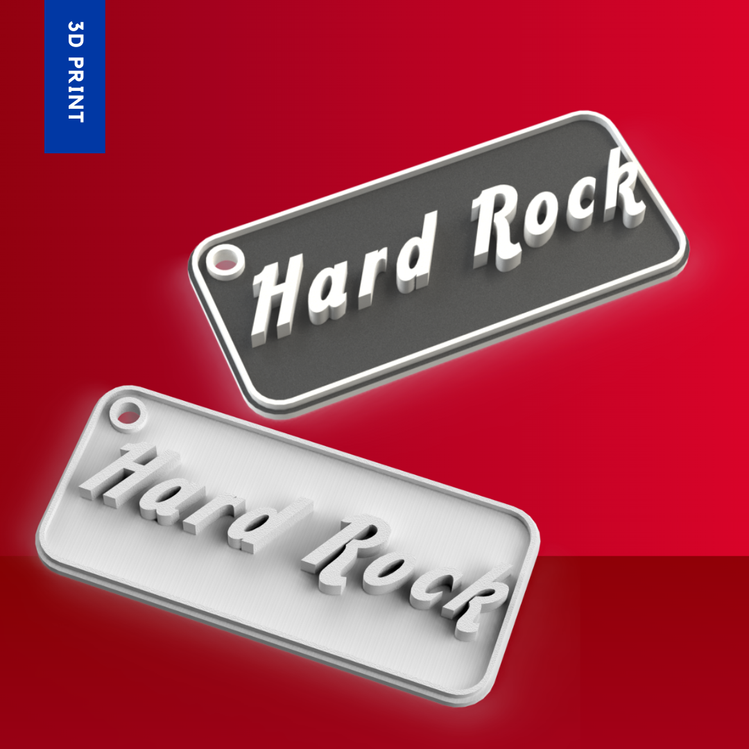 3D PRINT - KEYCHAIN HARD ROCK by Resphiq Ann | Download free STL model ...