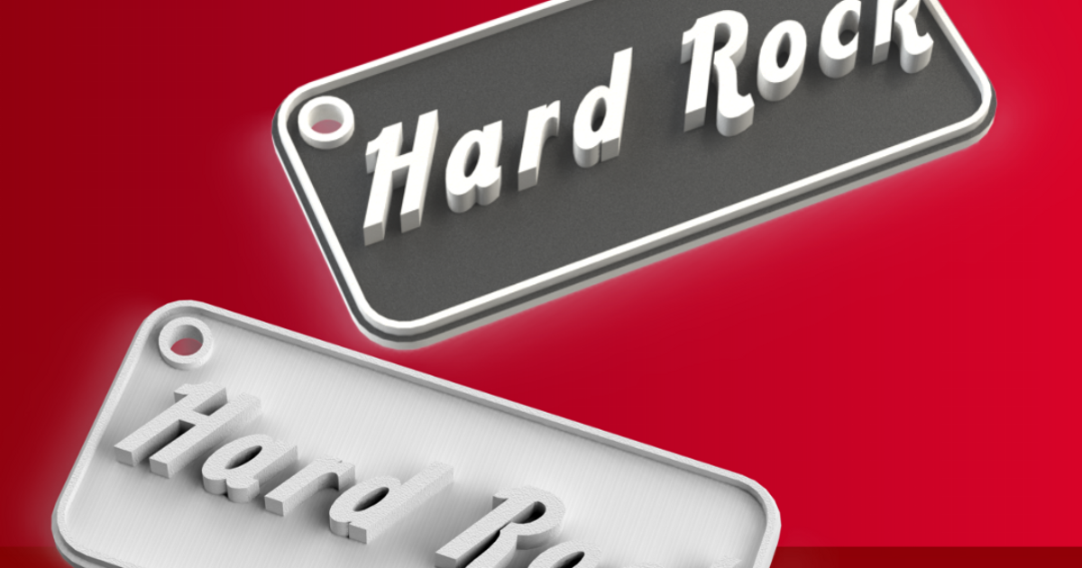 3D PRINT - KEYCHAIN HARD ROCK by Resphiq Ann | Download free STL model ...