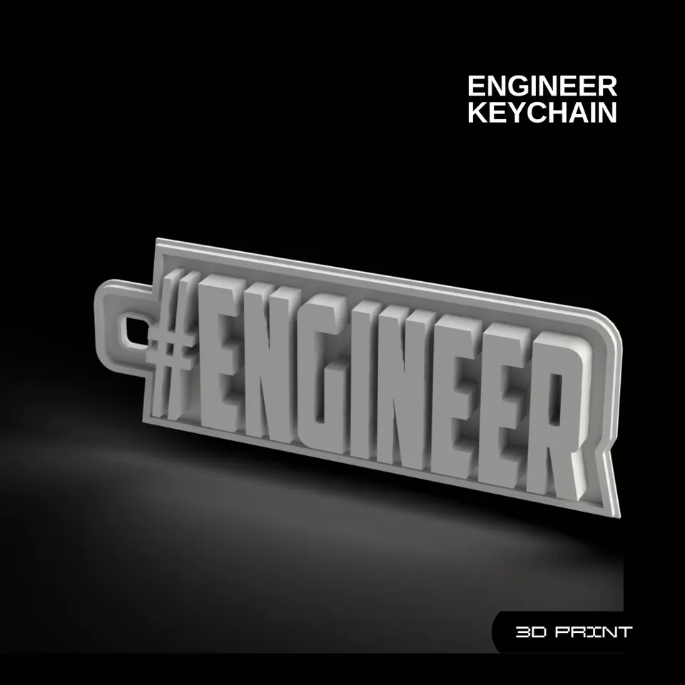 KEYCHAIN ENGINEER by Resphiq Ann | Download free STL model | Printables.com