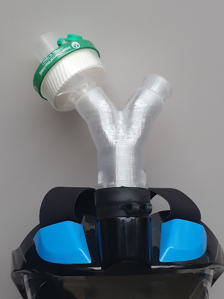 Hypermax / Copozz fullface snorkeling mask 2x DAR filter adapter COVID ...