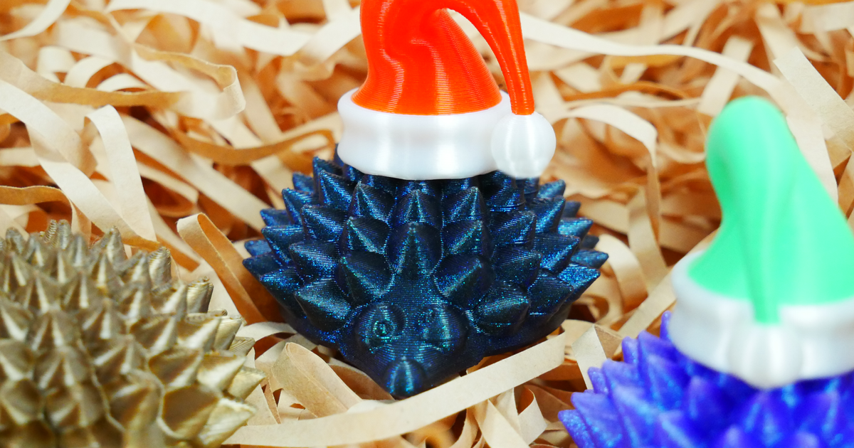 Festive Hedgehog ~ A 3D Printer stress test by E3D | Download free STL ...