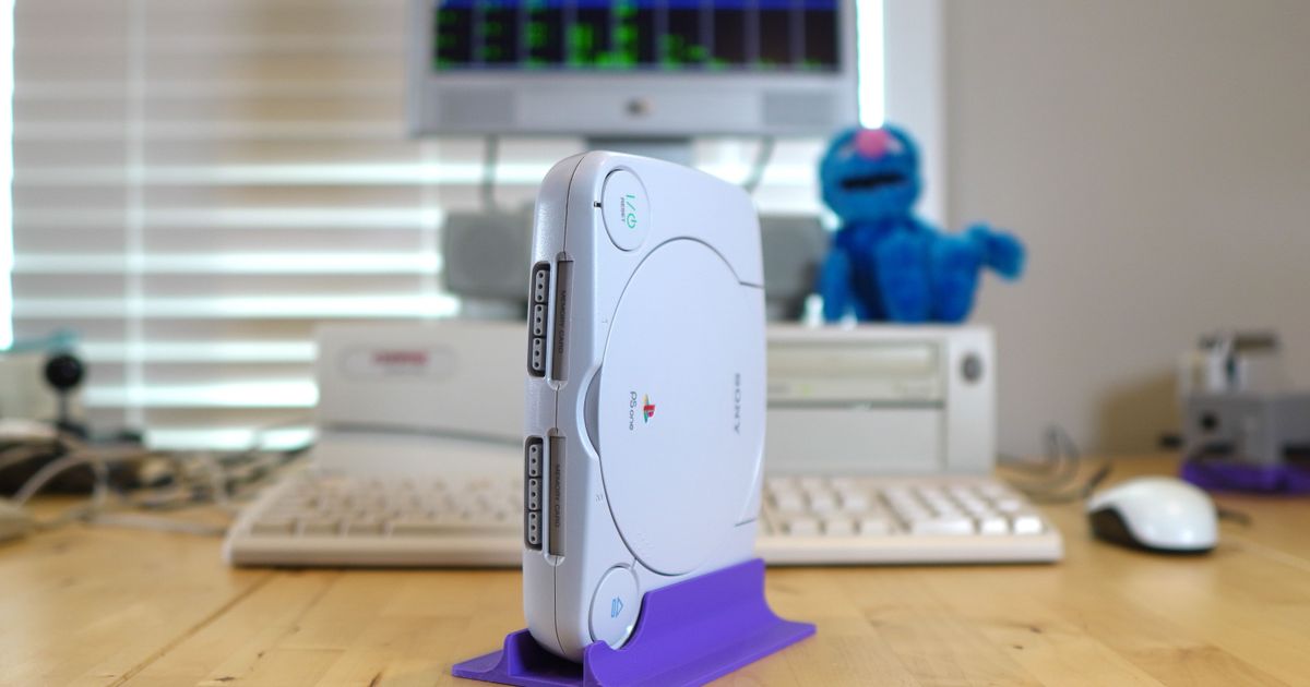 PSOne Vertical Stand por Retro Frog | Descargar modelo STL gratuito | Printables.com