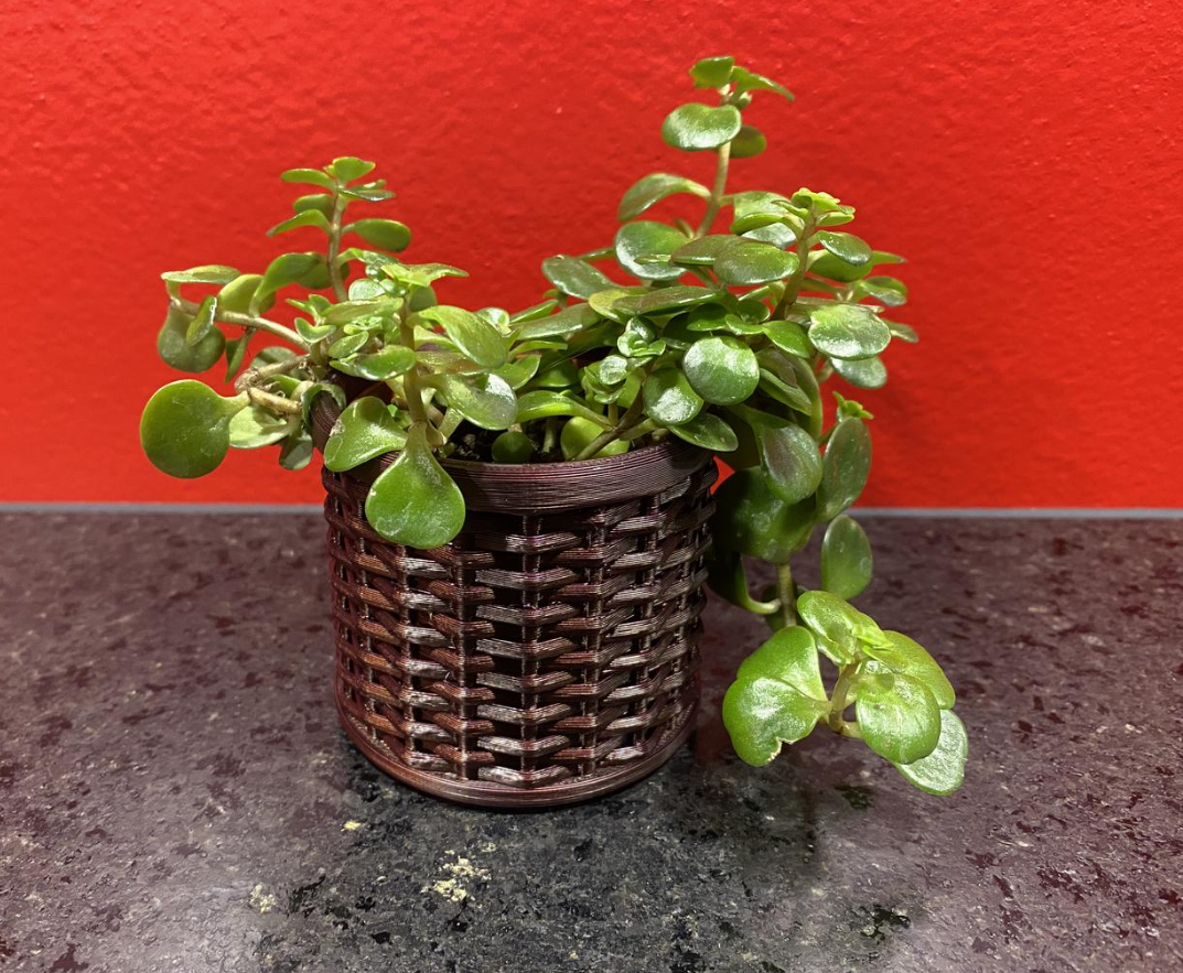 Cache pot façon rotin - Plant pot rattan style by Padu | Download free ...