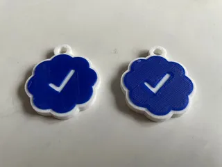Twitter Blue Verification Checkmark by figterk | Download free STL ...