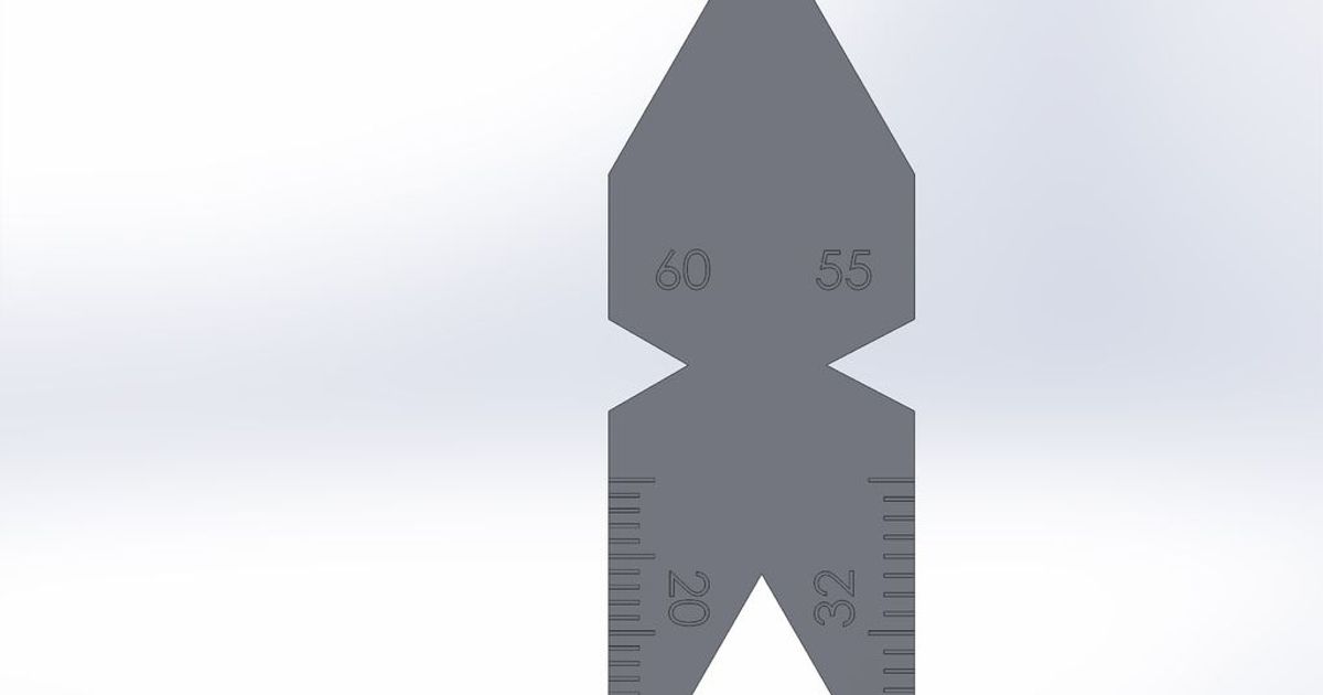 Lathe 60 degree angle thread checker tool by A3D Printing Farm ...