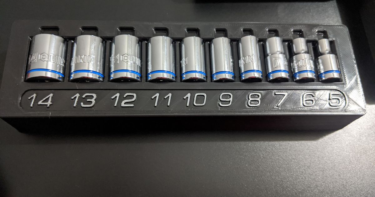 Metric Socket Organizer by hackawayjr | Download free STL model ...