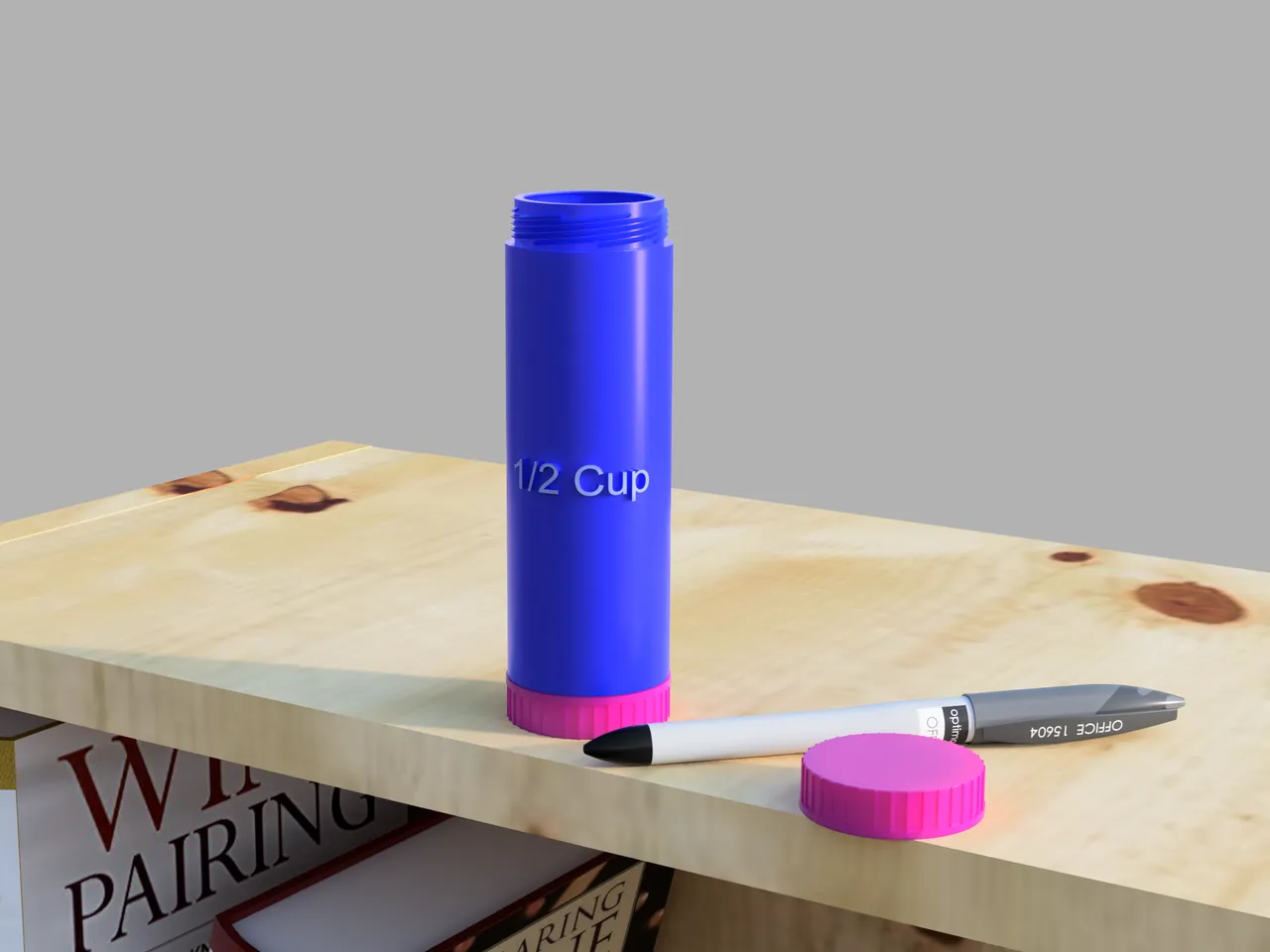 1/2 Cup | 118ml Storage/Measurement tube containers, using caps from ...