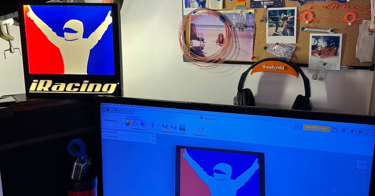 iRacing Logo Lamp Led by @Madryn3d | Download free STL model ...