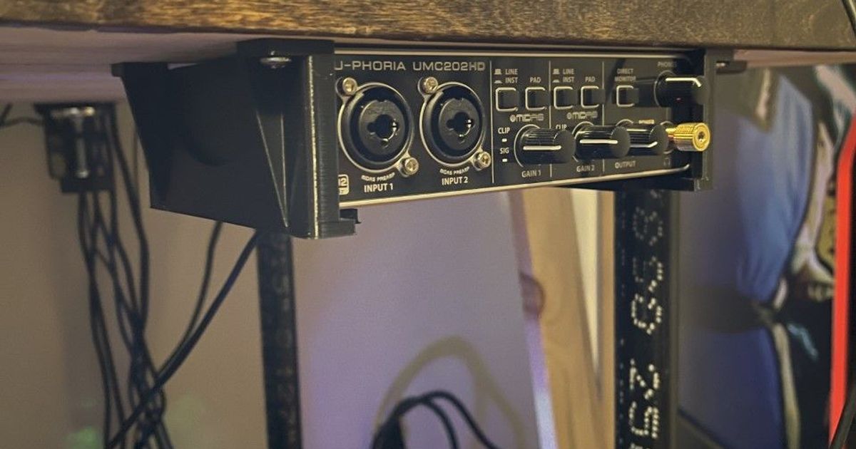 Behringer U-Phoria UMC202HD Under Desk Mounts by TheBeardedWizrd ...