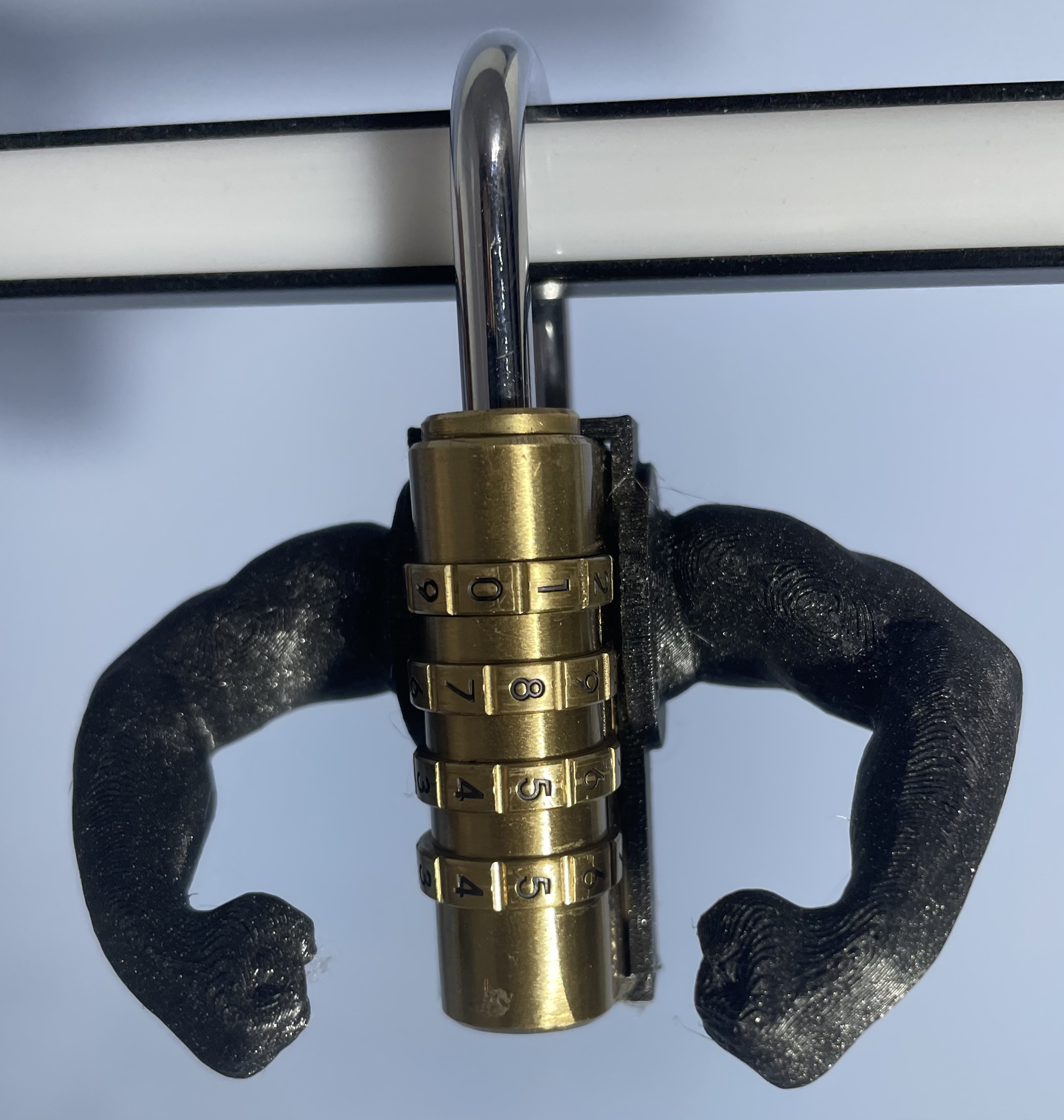 Gym Muscle Padlock by Szachu | Download free STL model | Printables.com