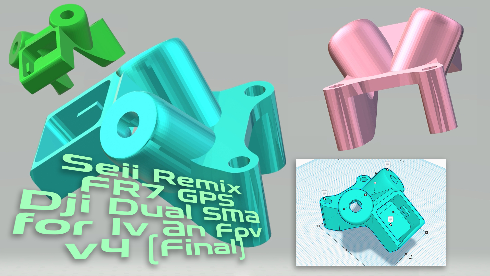 Seii-FR7_tail_raised_GPS_Dual_SMA_antennas_v4 by Seii-FPV | Download free STL model | Printables.com