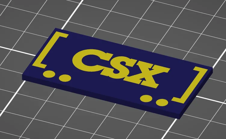 CSX logo by Golden Bear Models | Download free STL model | Printables.com