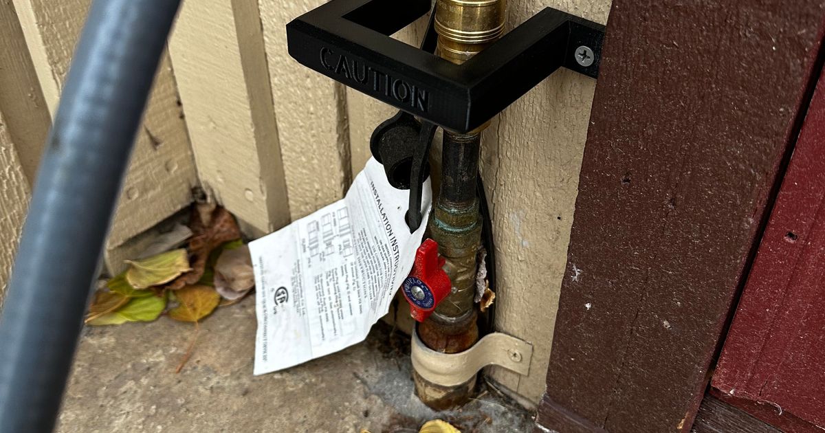 Gas line valve protector by starrtech2000 | Download free STL model ...