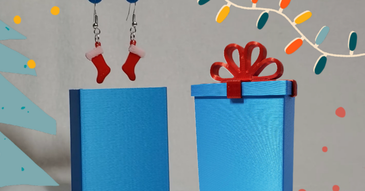 Earring Present Box by Spool Designs | Download free STL model ...