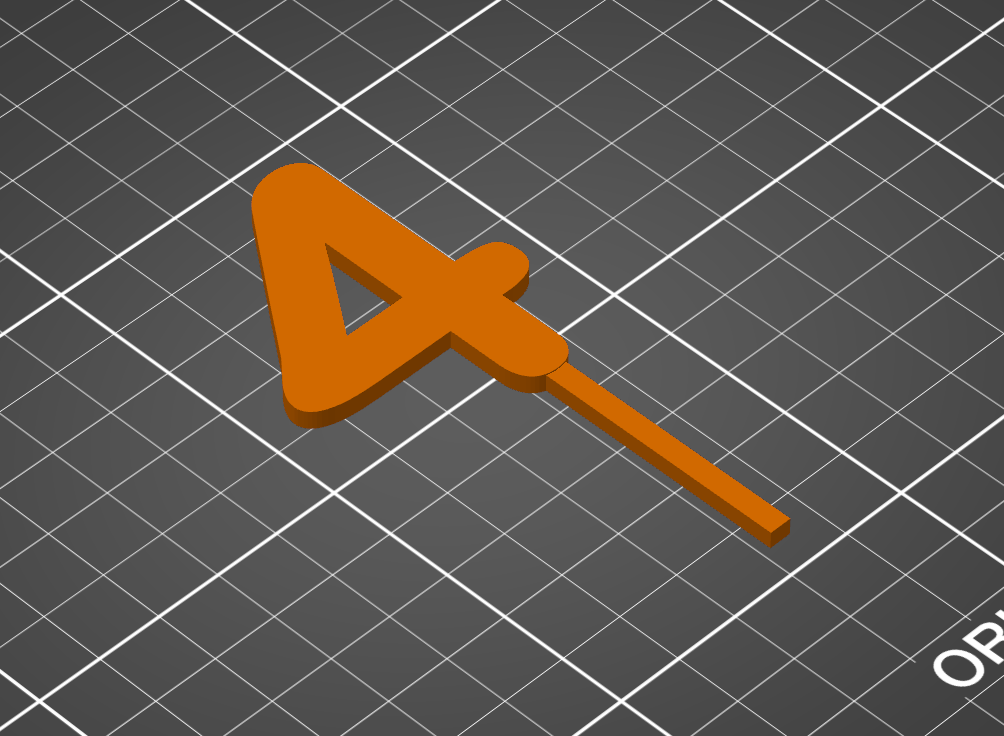 No.4 Cake Topper by Sawbin85 | Download free STL model | Printables.com