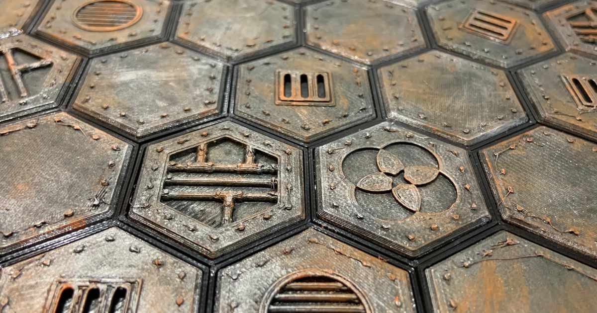 MagHex Floor Tiles Metal by minishaven | Download free STL model ...