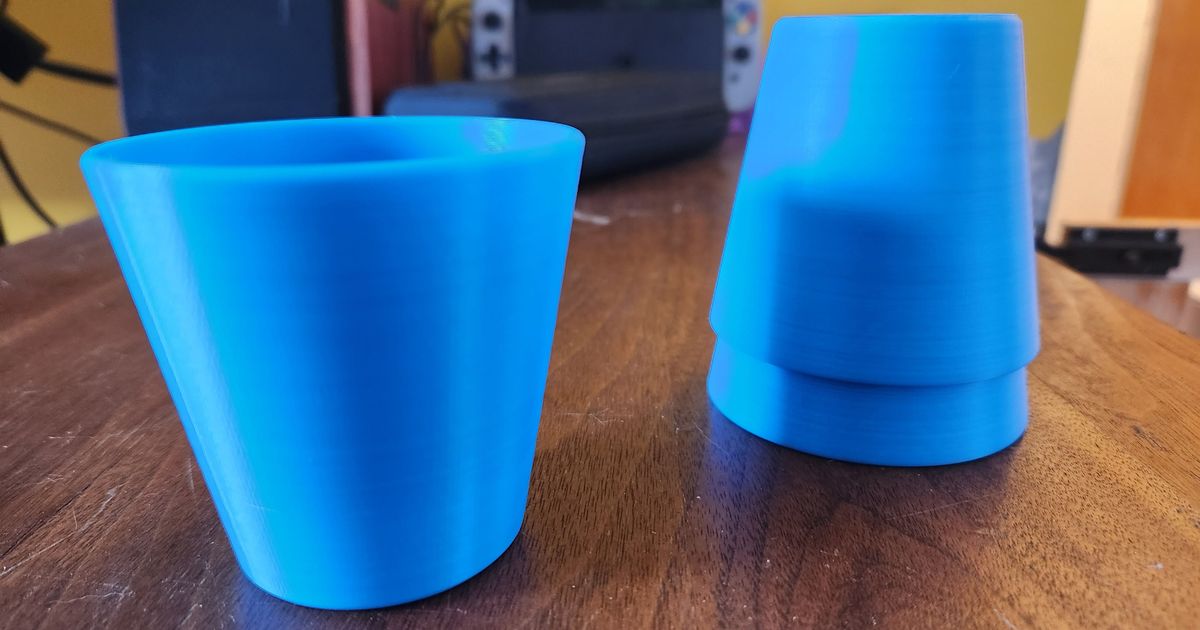Simple Stackable Cups - Small by FuzzyLotus | Download free STL model ...