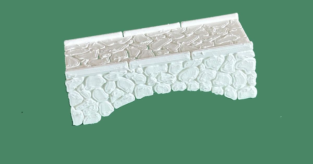 PEDESTRIAN ROCK BRIDGE HO (1/87th) SCALE by Juniper | Download free STL ...