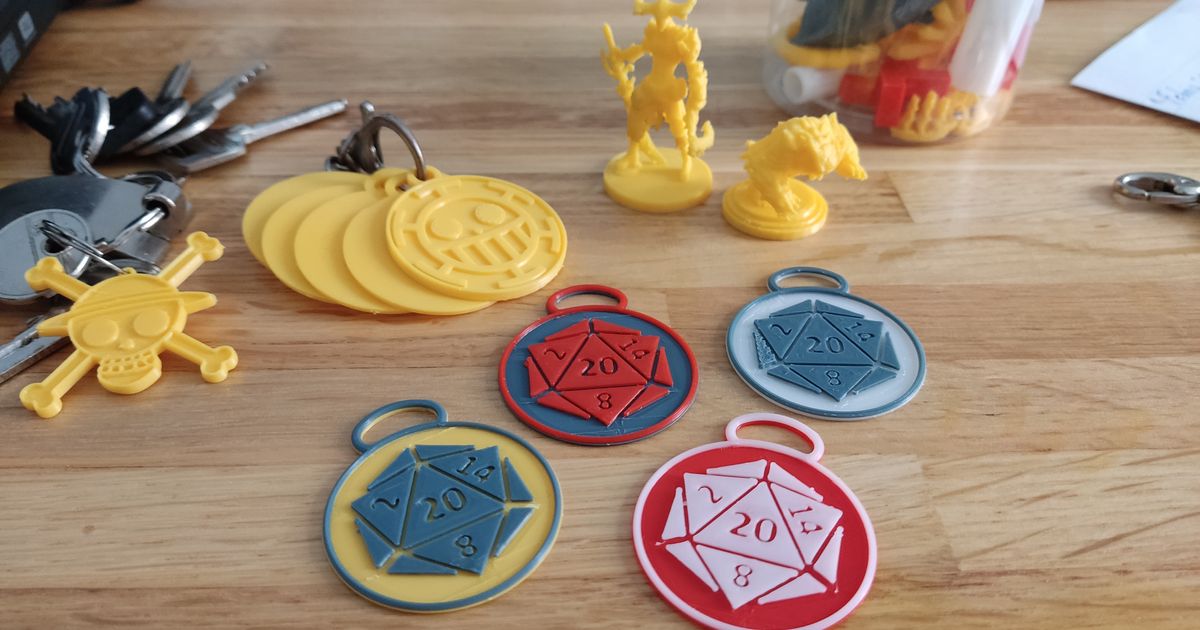 D20 Token - Keychain by Carobni Kotao | Download free STL model ...