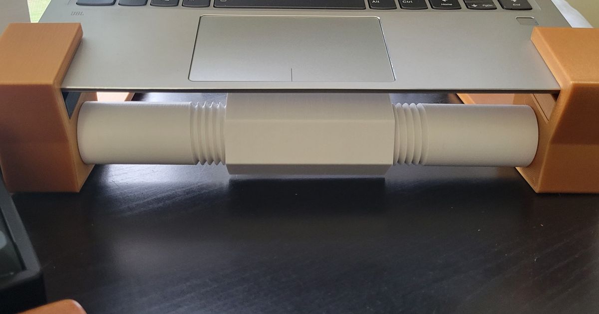 floating laptop stand adjustable brace by reads | Download free STL ...