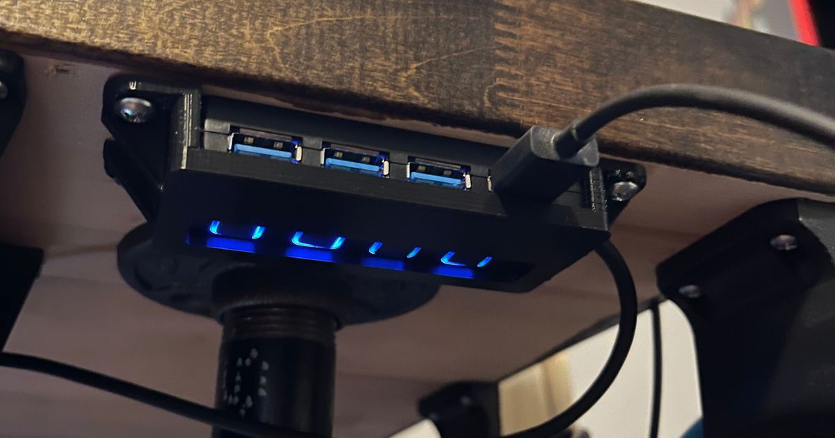 Sabrent USB 3.0 Underdesk Mount by TheBeardedWizrd | Download free STL ...