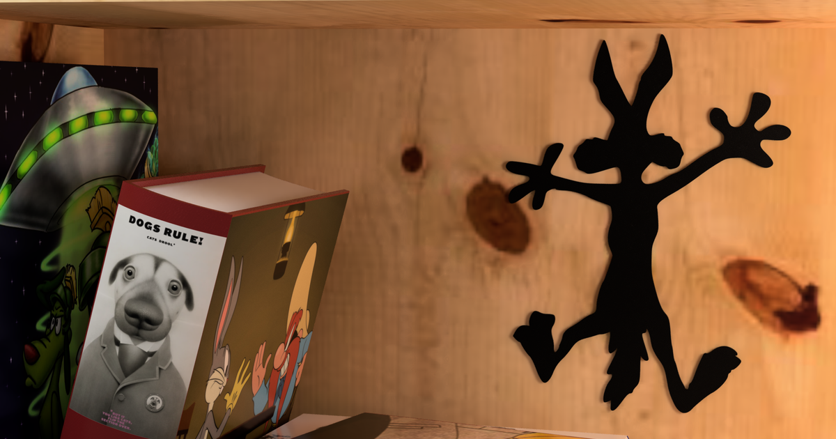 Wile-E Coyote splattered against a wall por Joe | Descargar modelo STL ...