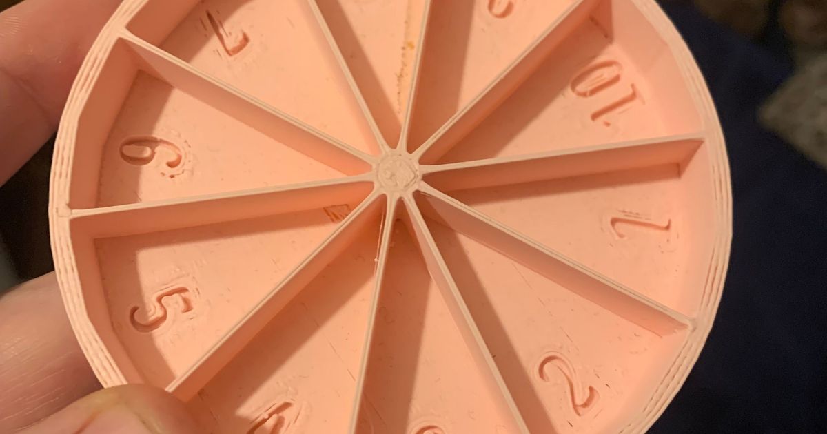 simple pill sorting dish by cogsbody | Download free STL model ...