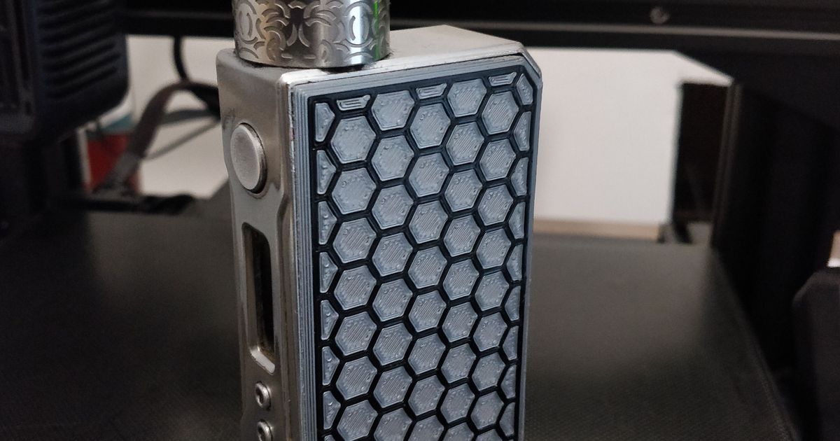 Voopoo Drag battery cover hex pattern by Dilem | Download free STL ...