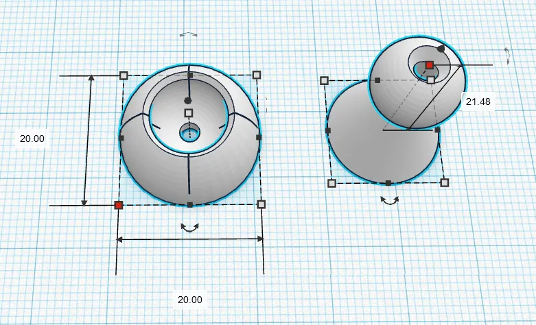 mini LED twin raylight spot 20x20x22mm with moveable ball head by ...