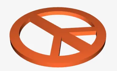 peace sign coaster by Cameron Smith | Download free STL model ...
