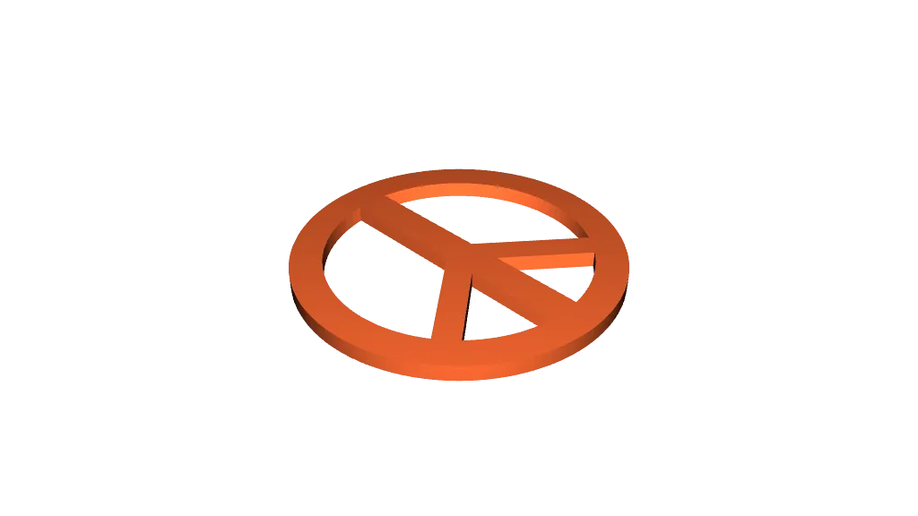 peace sign coaster by Cameron Smith | Download free STL model ...