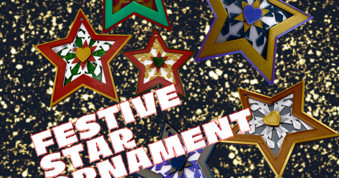 Festive Star Ornament by pezliz | Download free STL model | Printables.com