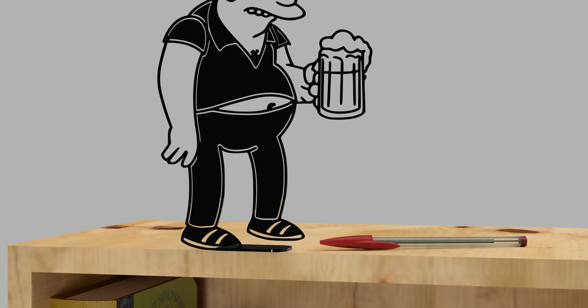 Barney Gumble - The Simpsons by Joe | Download free STL model ...