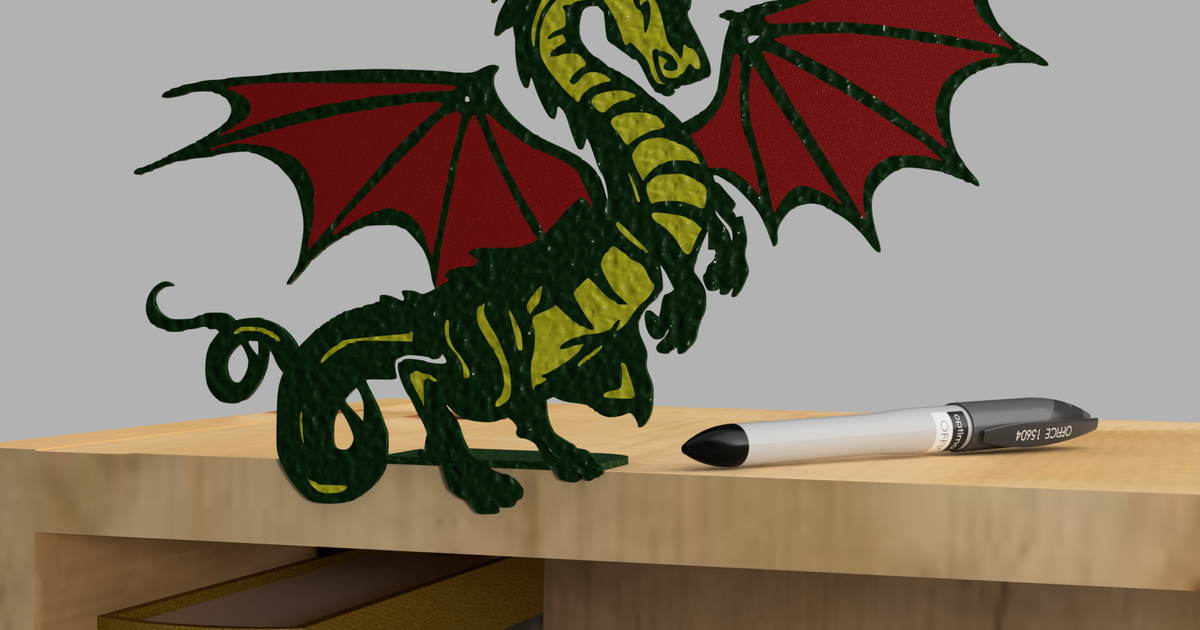 2D artwork of a dragon by Joe | Download free STL model | Printables.com